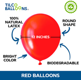 12 inch Red Balloons (3000pcs) – Tilco Balloons