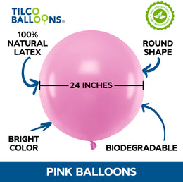 24 inch Pink Balloons (700pcs) – Tilco Balloons