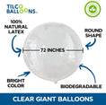 72 inch Giant Clear Balloons (40pcs) – Tilco Balloons