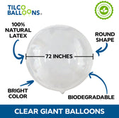 72 inch Giant Clear Balloons (40pcs) – Tilco Balloons
