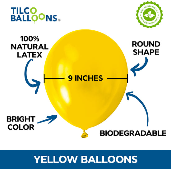 9 inch Yellow Balloons (5000pcs) – Tilco Balloons